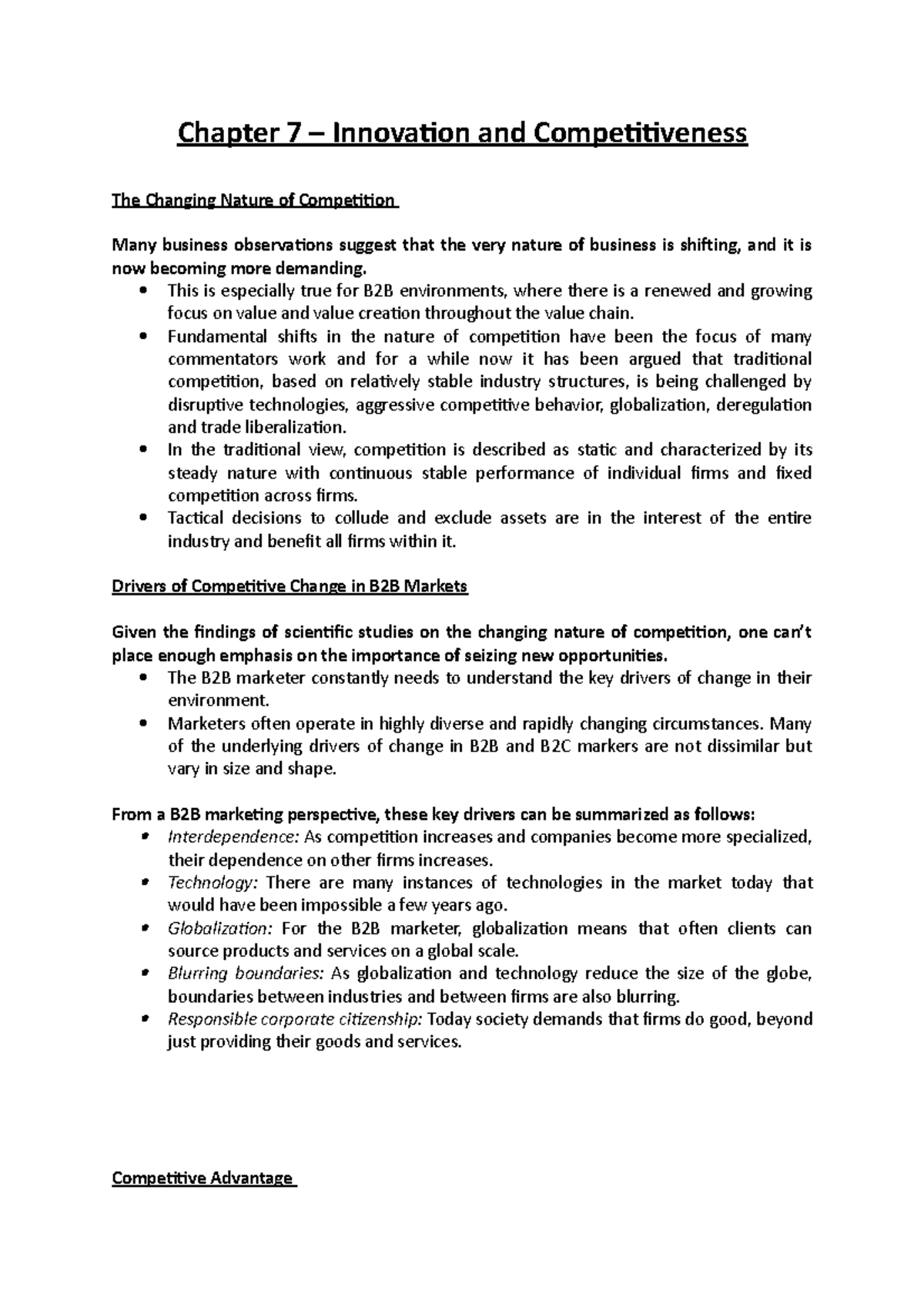 Chapter 7 - Innovation and Competitiveness - Chapter 7 – Innovation and ...