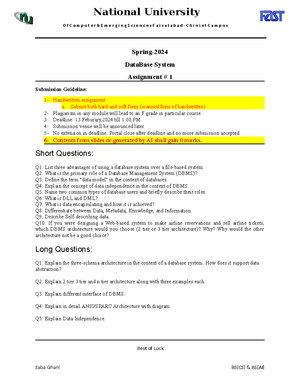 DBPractise-Assignment 5-Normalization - PART A Normalization 1. What do ...