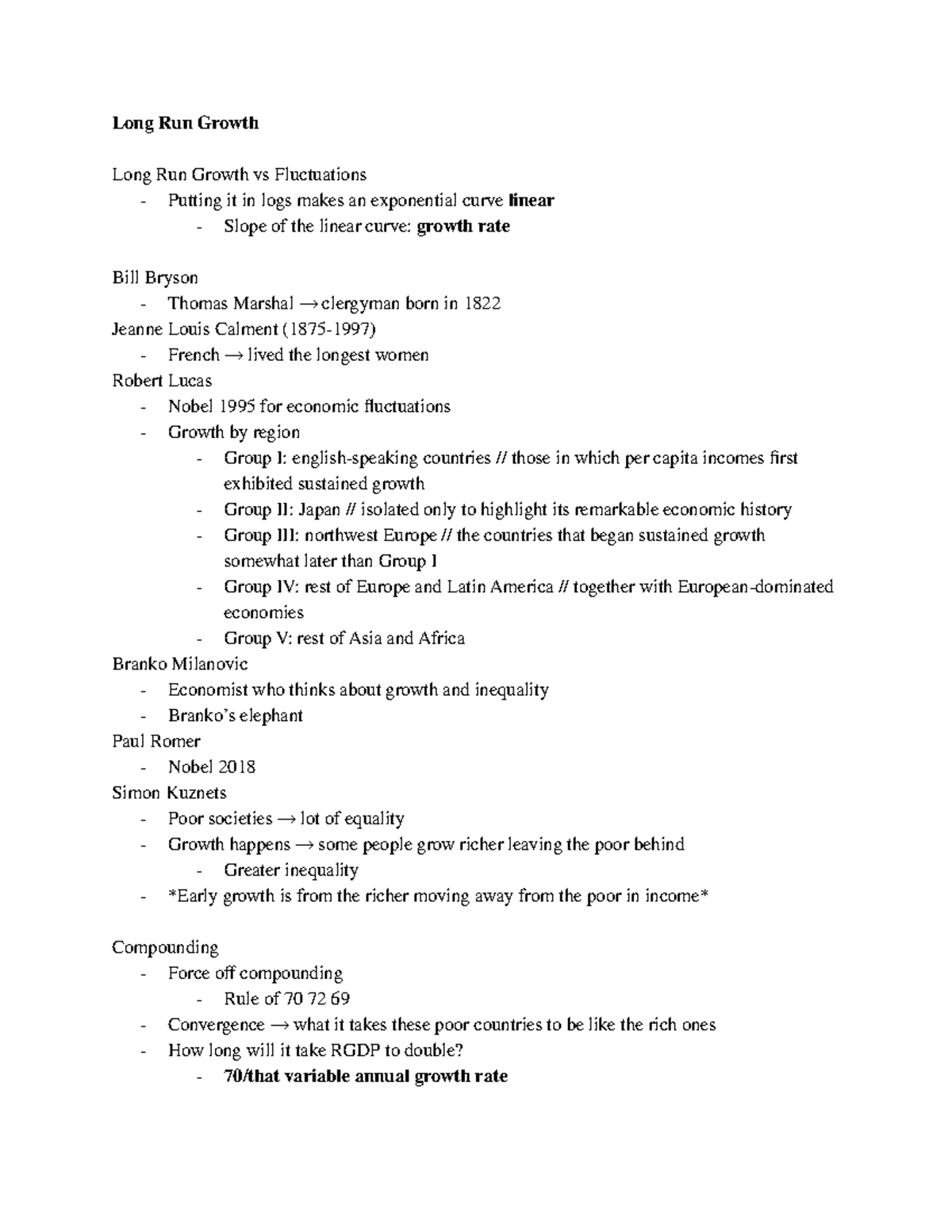 Macro - Long Run Growth - Professor: Mark Witte/Fall Quarter 2022 ...