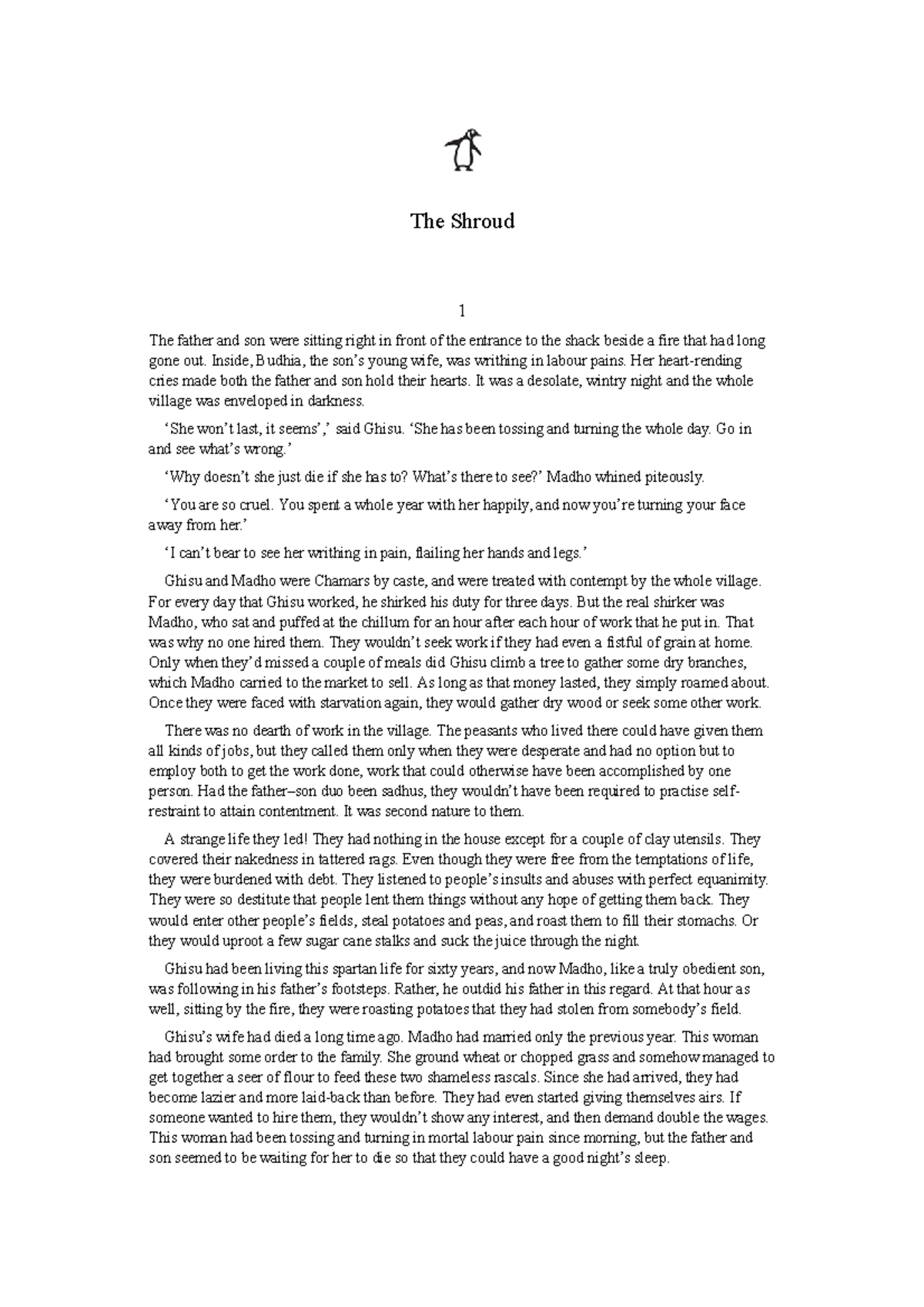 04 IWT stories and poems - The Shroud 1 The father and son were sitting ...