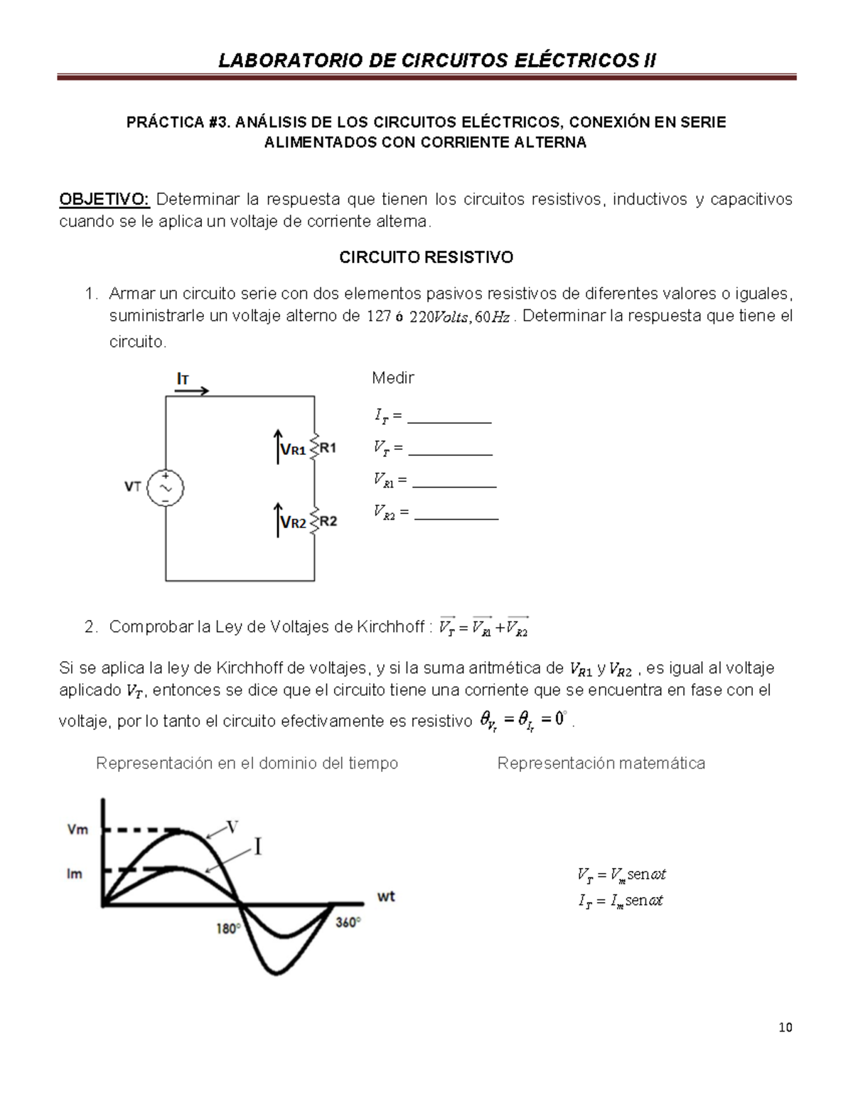 Laboratorio de Circuitos Eléctricos II - ####### PRÁCTICA #3. ANÁLISIS DE LOS CIRCUITOS ...