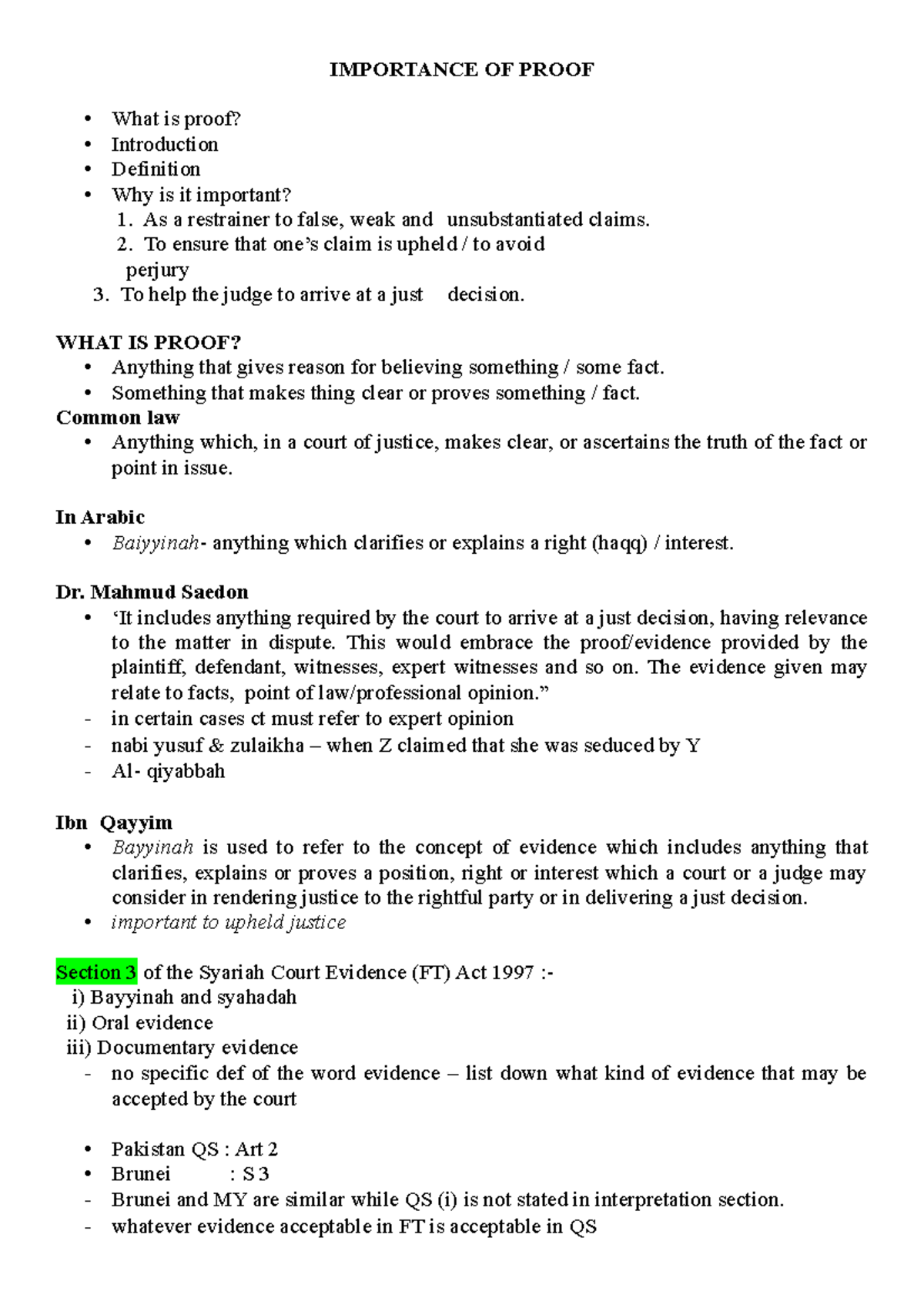 1 Importance OF Proof IMPORTANCE OF PROOF What Is Proof