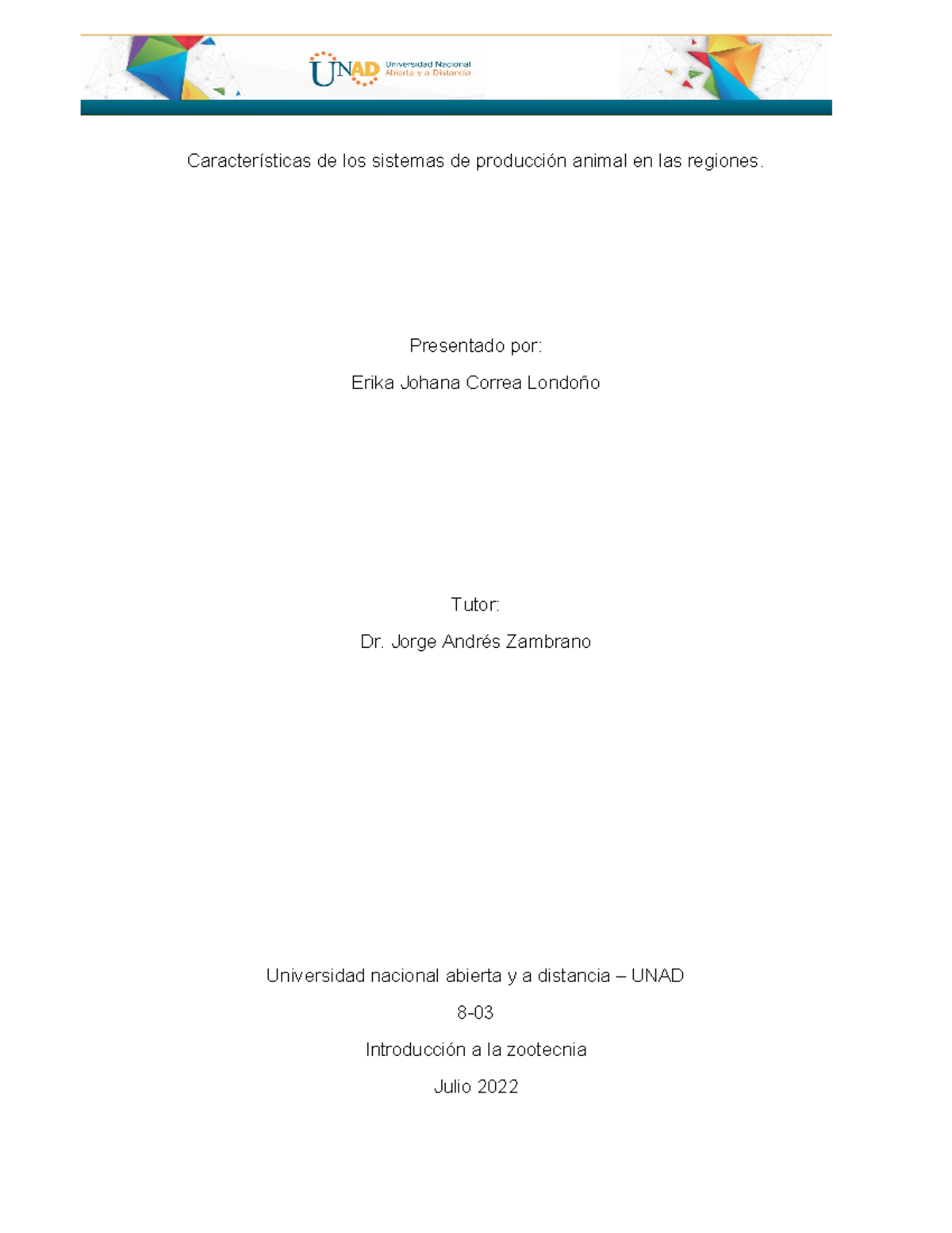 Identificacion del sistema de produccion animal existente en la region ...
