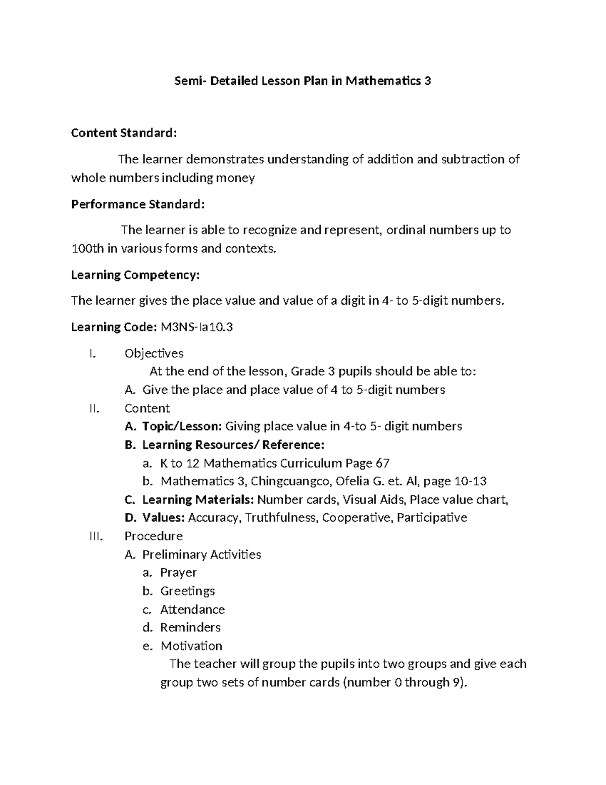 Semi Detailed Lesson Plan In Mathematics 3 DULO - Semi- Detailed Lesson ...