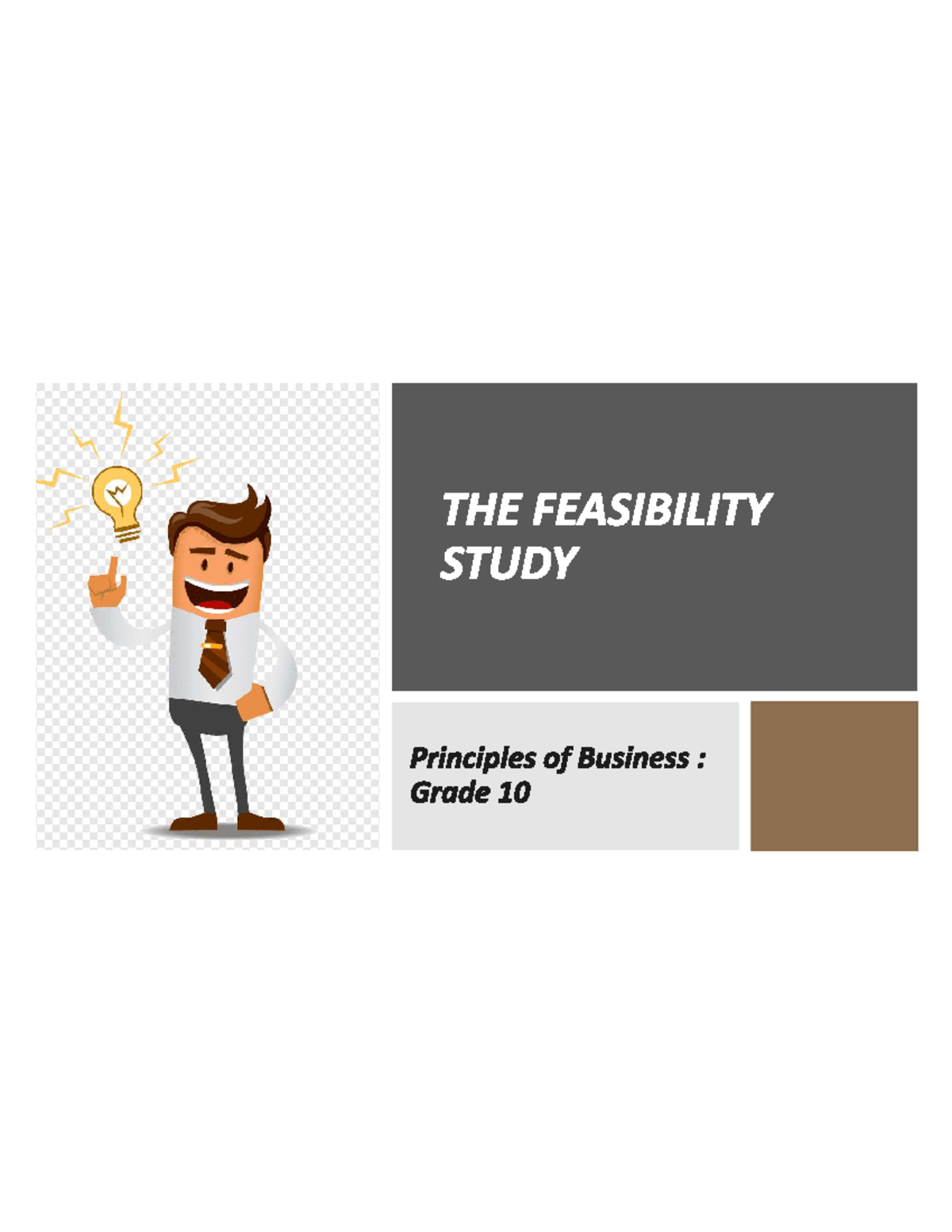 Feasibility Study (Establishing a Business) - Diploma in Business - Studocu
