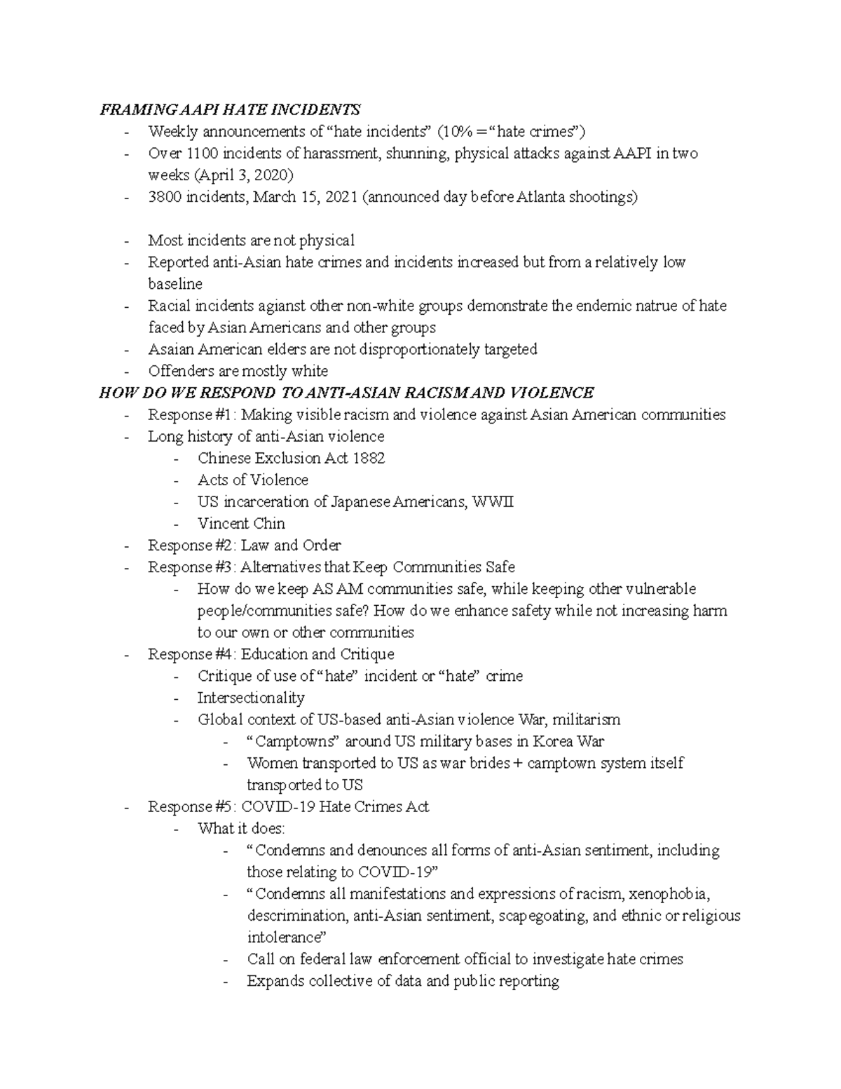 AS AM 9 Week 8 Anti-Asian Violence and its Struggles of Discontent ...