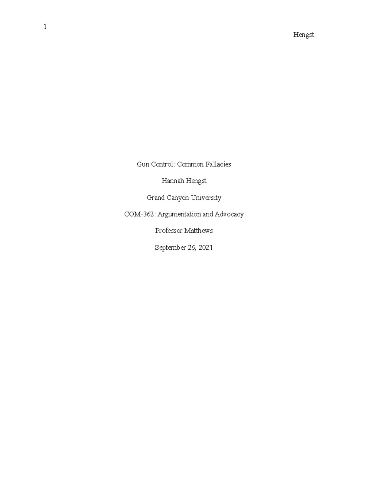 Gun Control Essay - Grade: 100% - COM-510 - GCU - Studocu