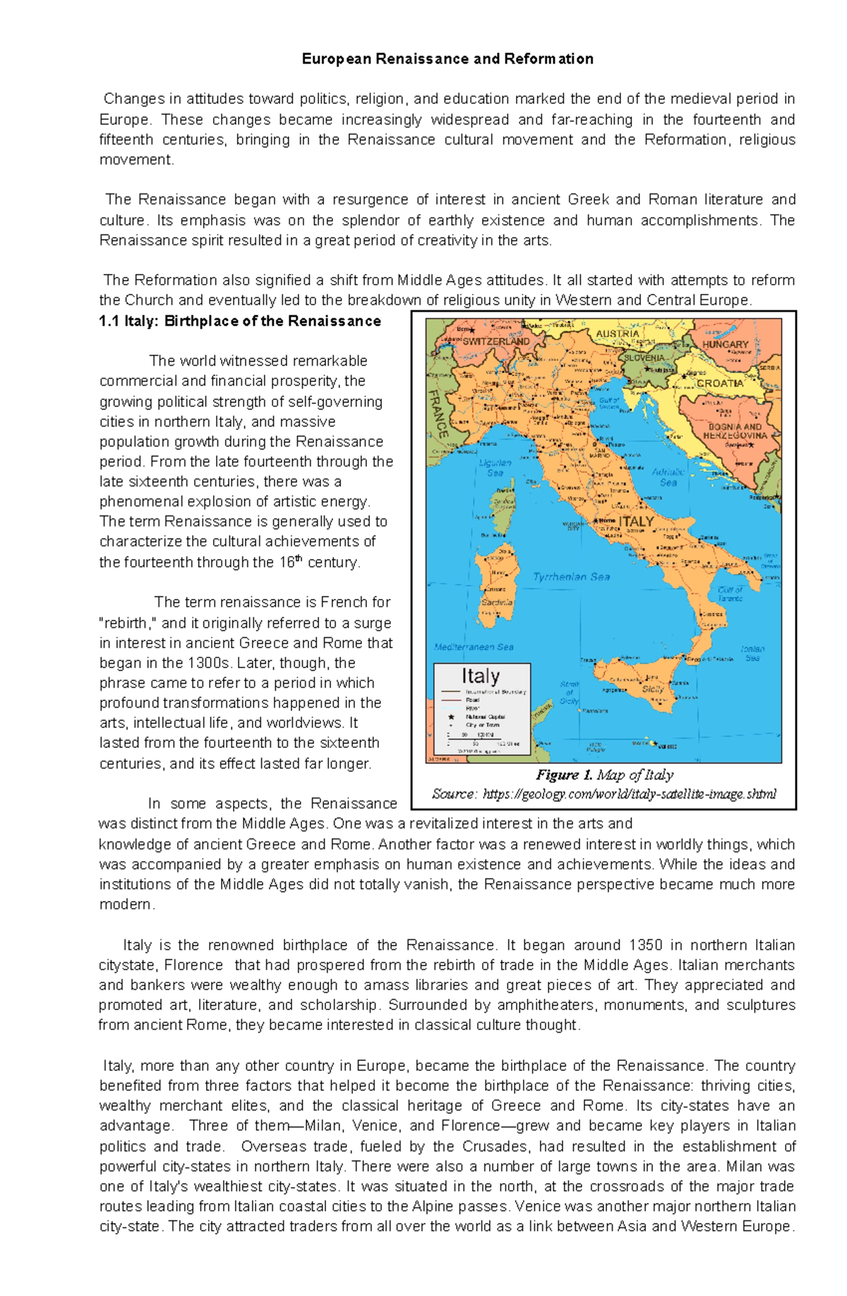 European Renaissance and Reformation - European Renaissance and ...