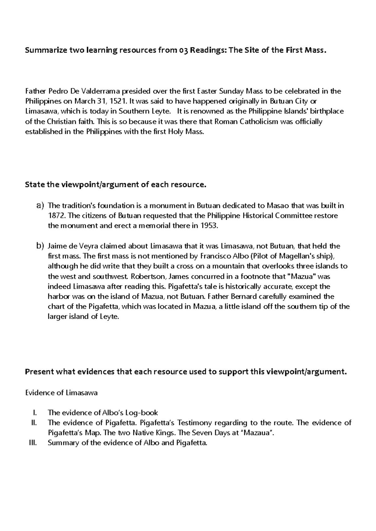 Rphh limasawa - Summarize two learning resources from 03 Readings: The ...