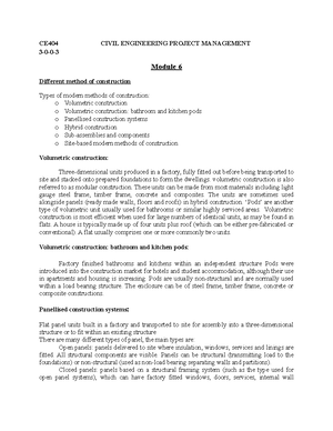 Cepm module 2, May 30, 2022 - Civil Engineering Project Management ...