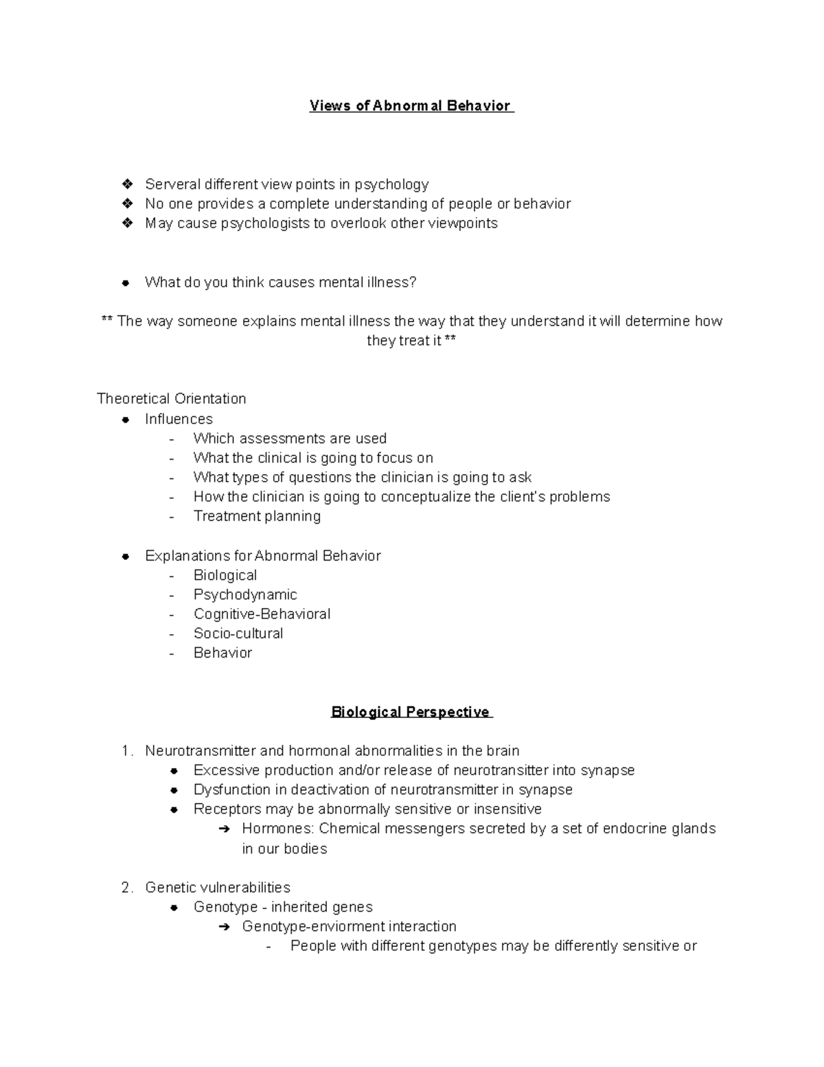 Views of Abnormal Behavior - Psychoanalytic/Psychodynamic Viewpoint ...