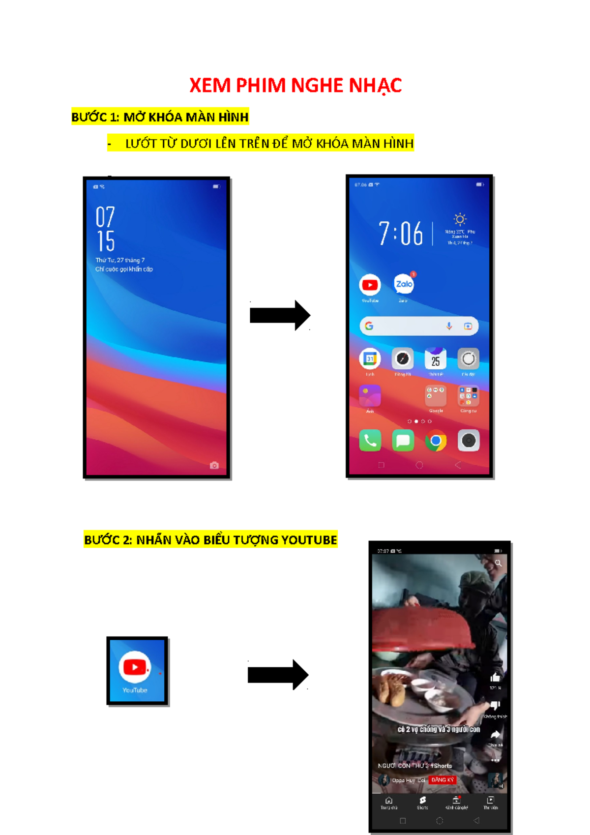 XEM PHIM NGHE NHẠC - rất hay - XEM PHIM NGHE NH C Ạ B C 1: M KHÓA MÀN HÌNH ƯỚỞ - LT T DI LÊN ...