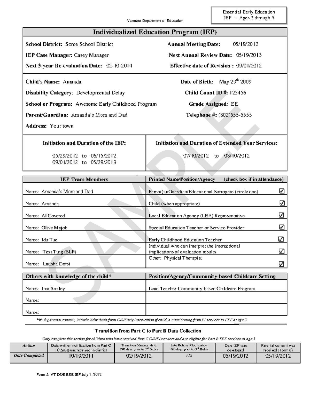 EEE- Iepsamplenovember 15th2012 - Vermont Department of Education ...