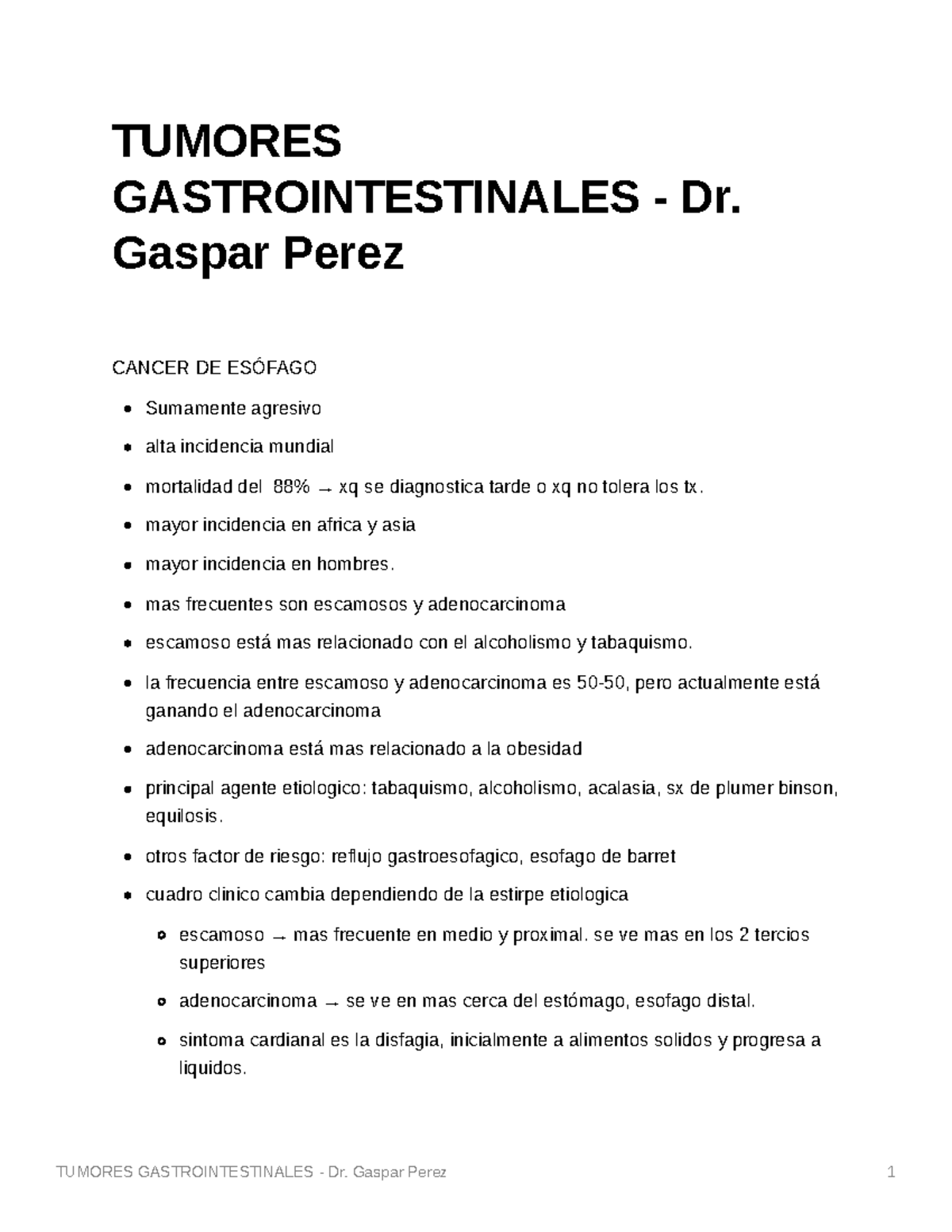 Apuntes de Tumores Gastrointestinales - Dr - TUMORES GASTROINTESTINALES ...
