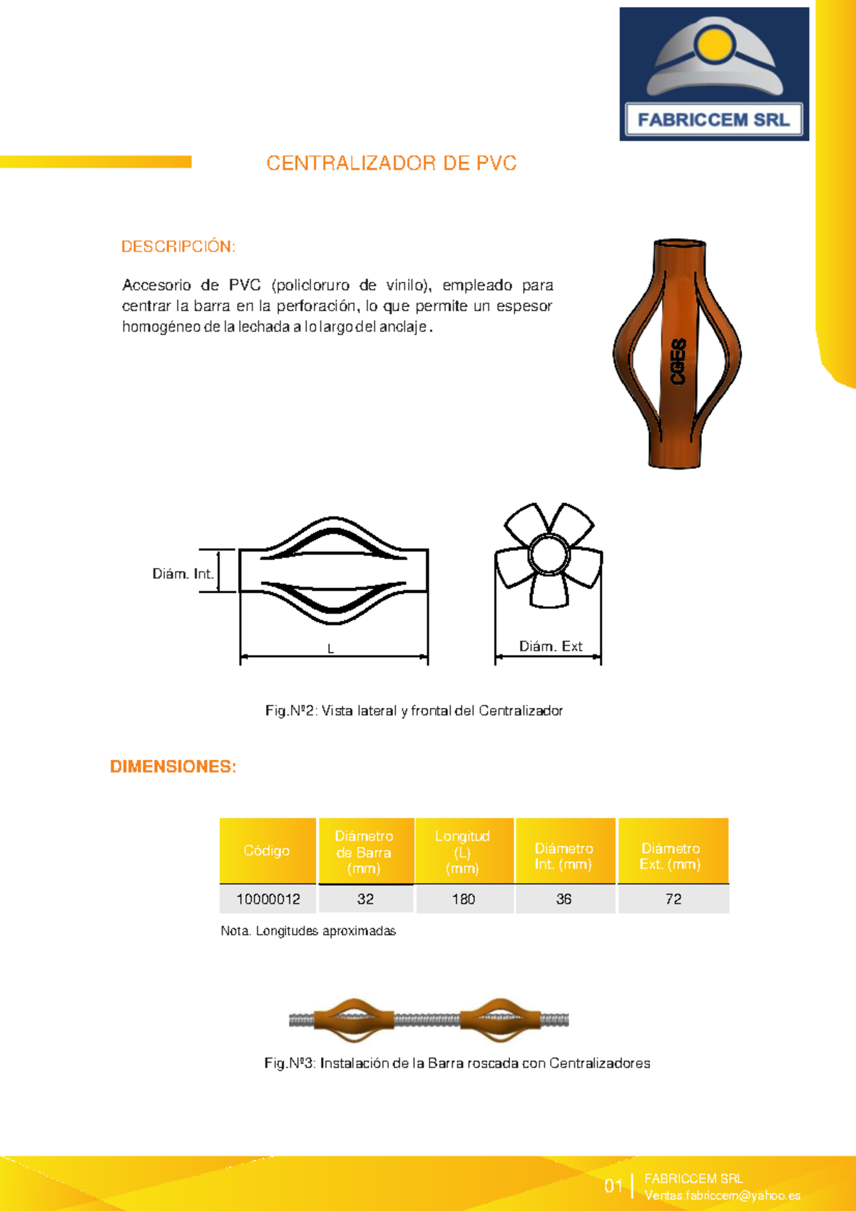 Centralizador PVC Fich Tec - CENTRALIZADOR DE PVC DESCRIPCIÓN ...