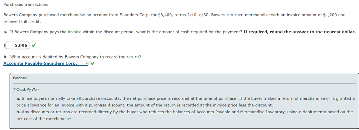 ACC 201 Module 3 Problem Set - Purchases transactions Bowers Company ...