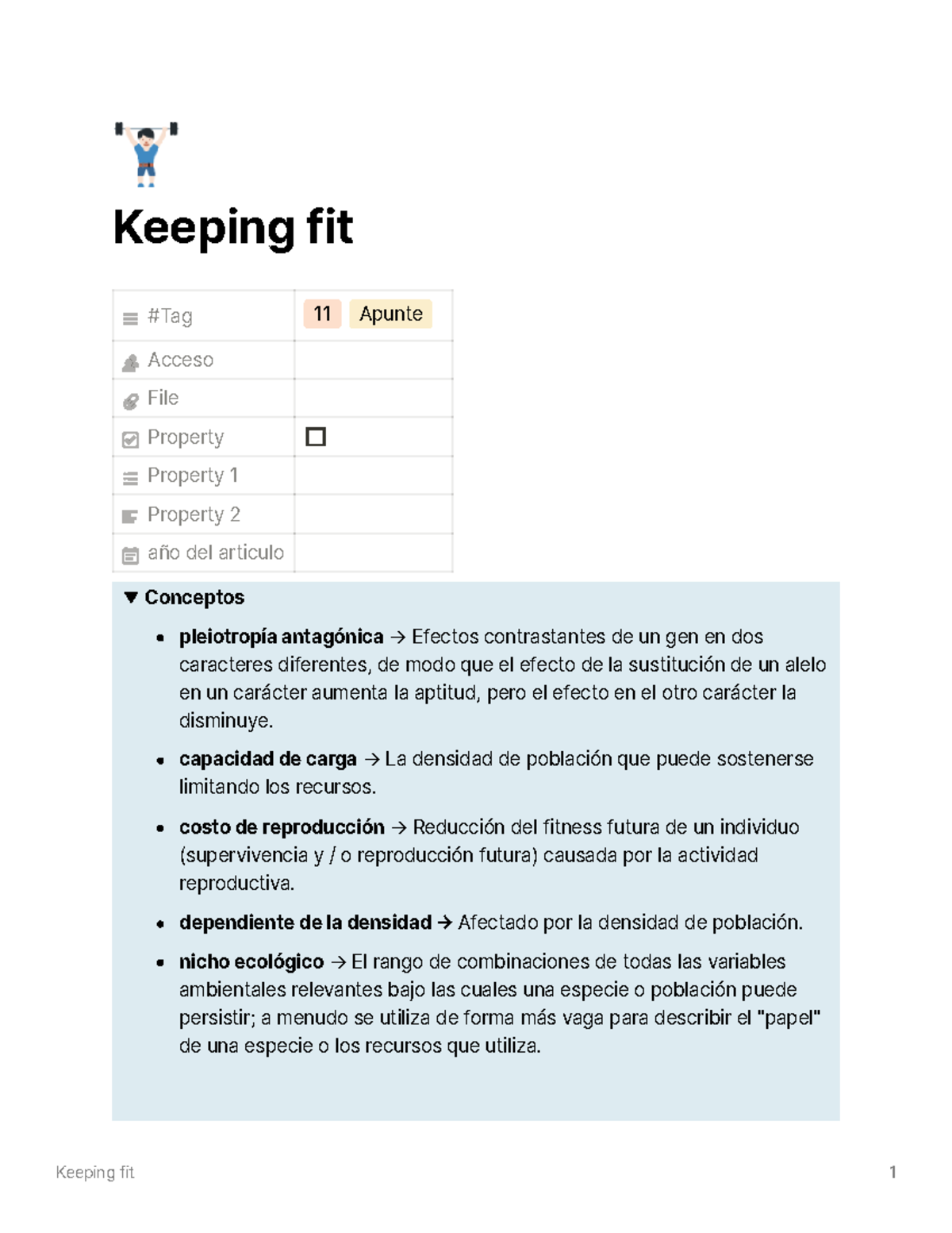 Keeping fit - Keeping fit #Tag 11 Apunte Acceso File Property Property ...