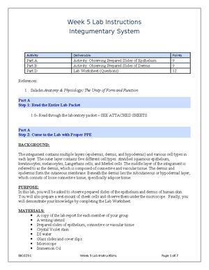 Lab 2 Assingnment for A&P 2. Chamberlain University - AP II - Week 2 ...