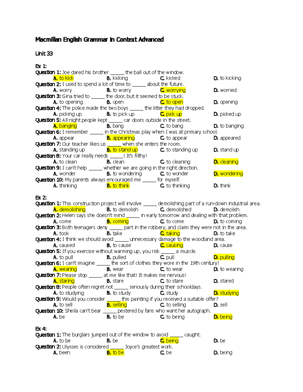 Ving infinitive - english grammar - Macmillan English Grammar in ...