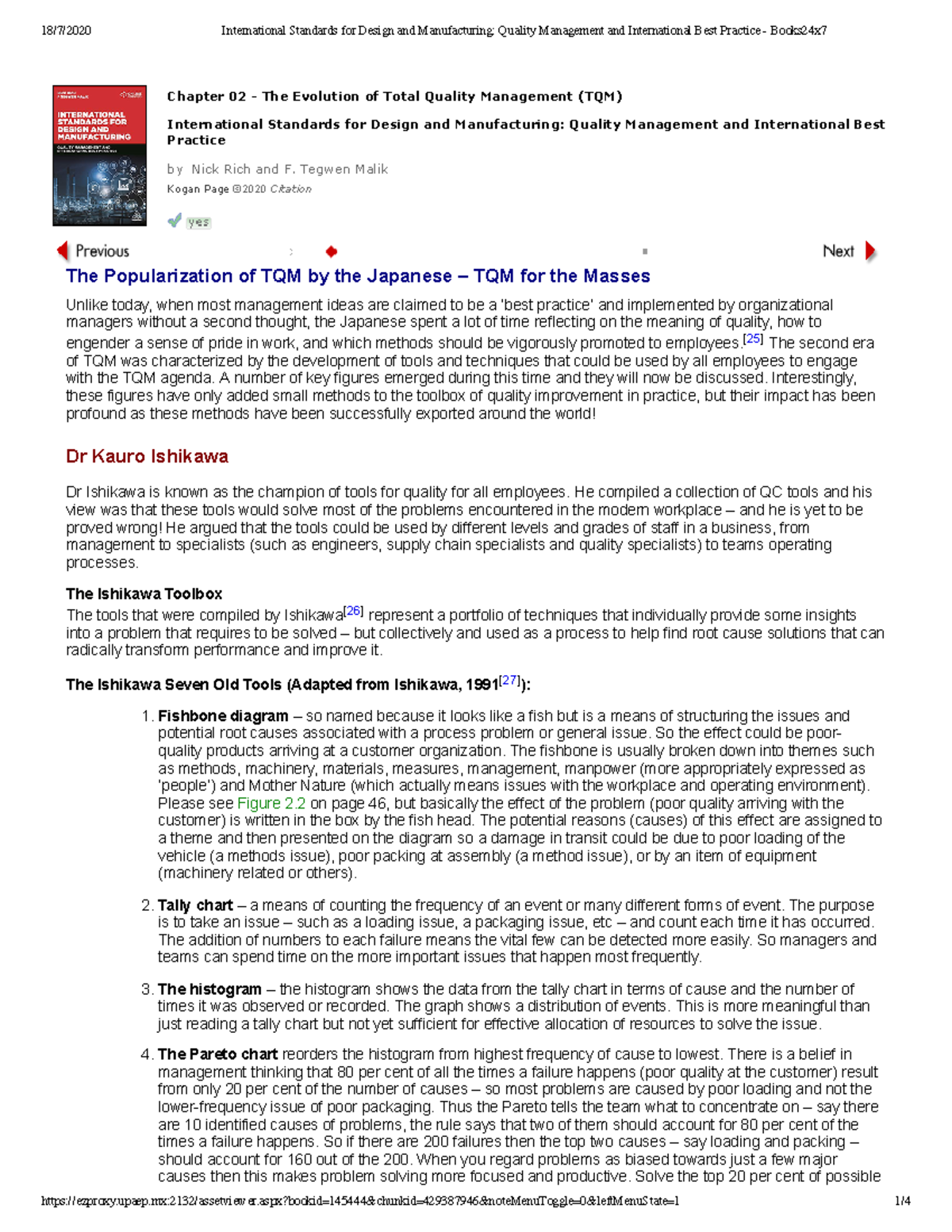 7 The popularization of TQM - Chapter 02 - The Evolution of Total Quality Management (TQM) - Studocu