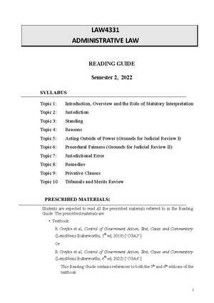 Administrative law Tutorials - 1Administrative law Tutorials Tutorial 1 Does that legislation ...