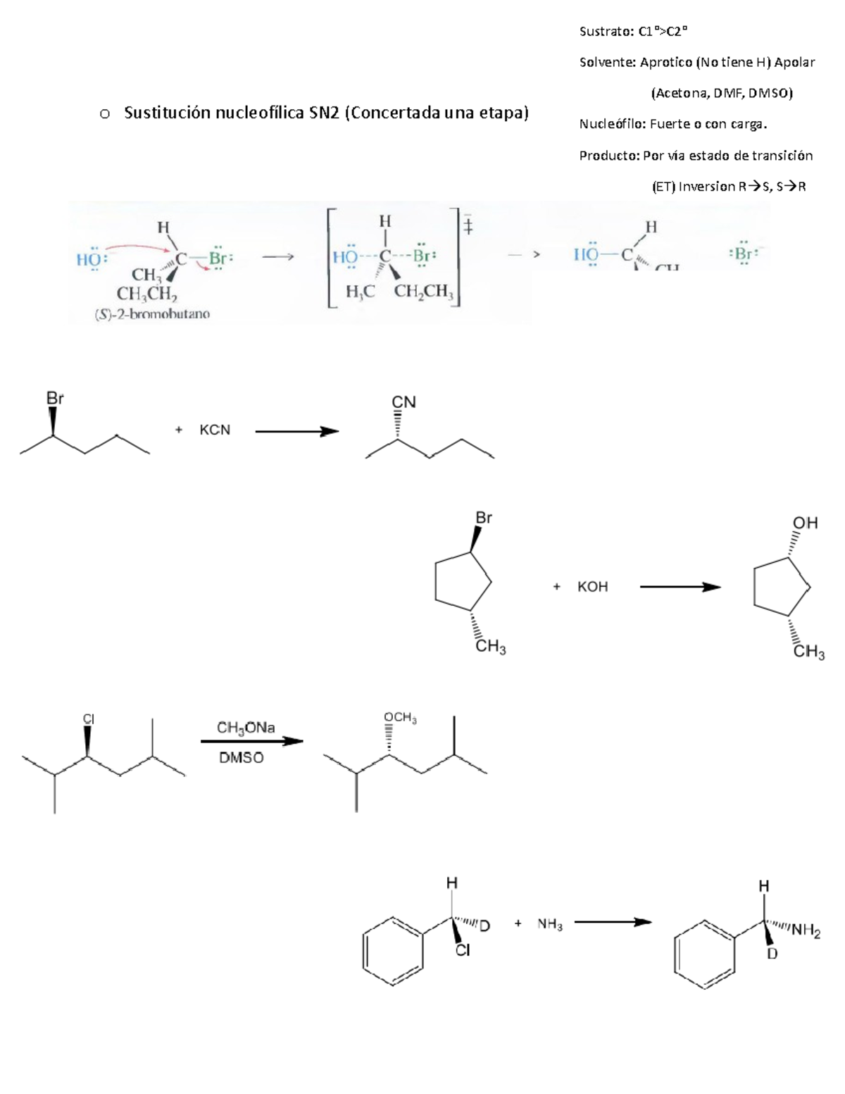 Contenido Alacano, Alqueno, Alquino - o Sustitución nucleofílica SN2 ...