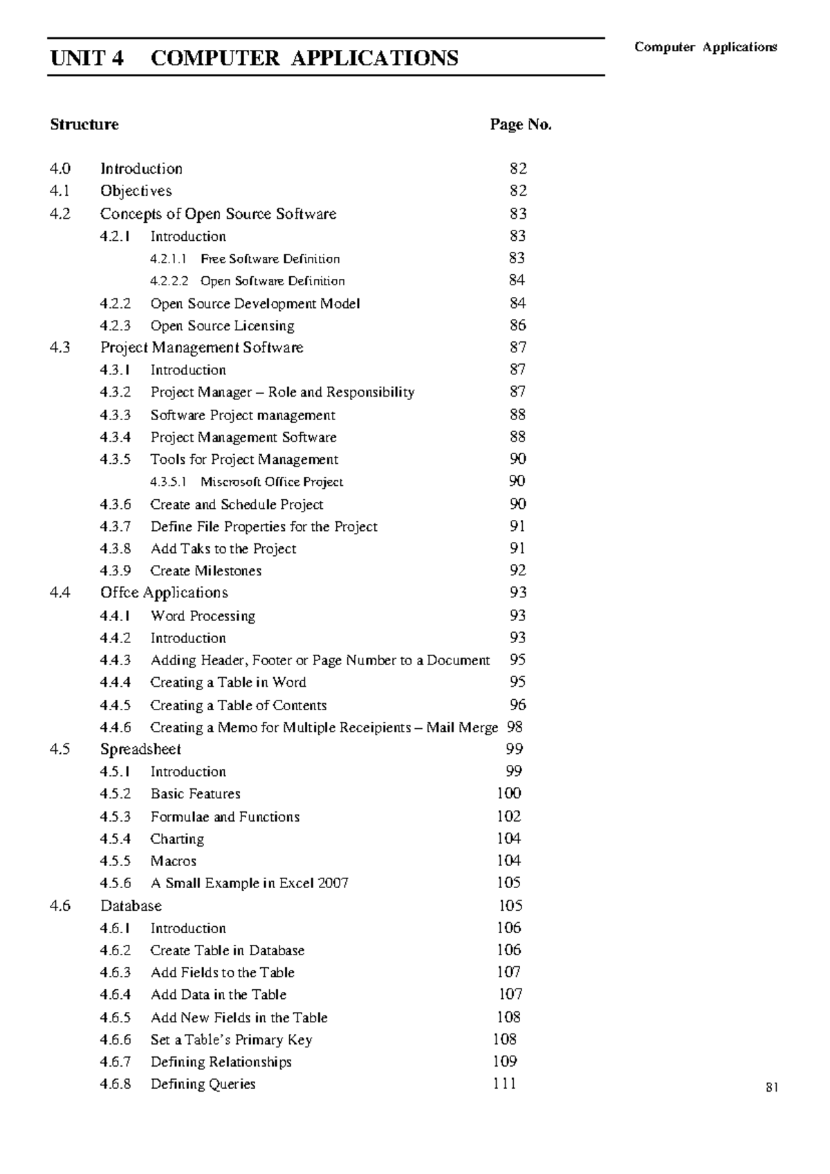 Unit 9 Computer Applications Unit 4 Computer Applications Computer Applications 4 6 Defining