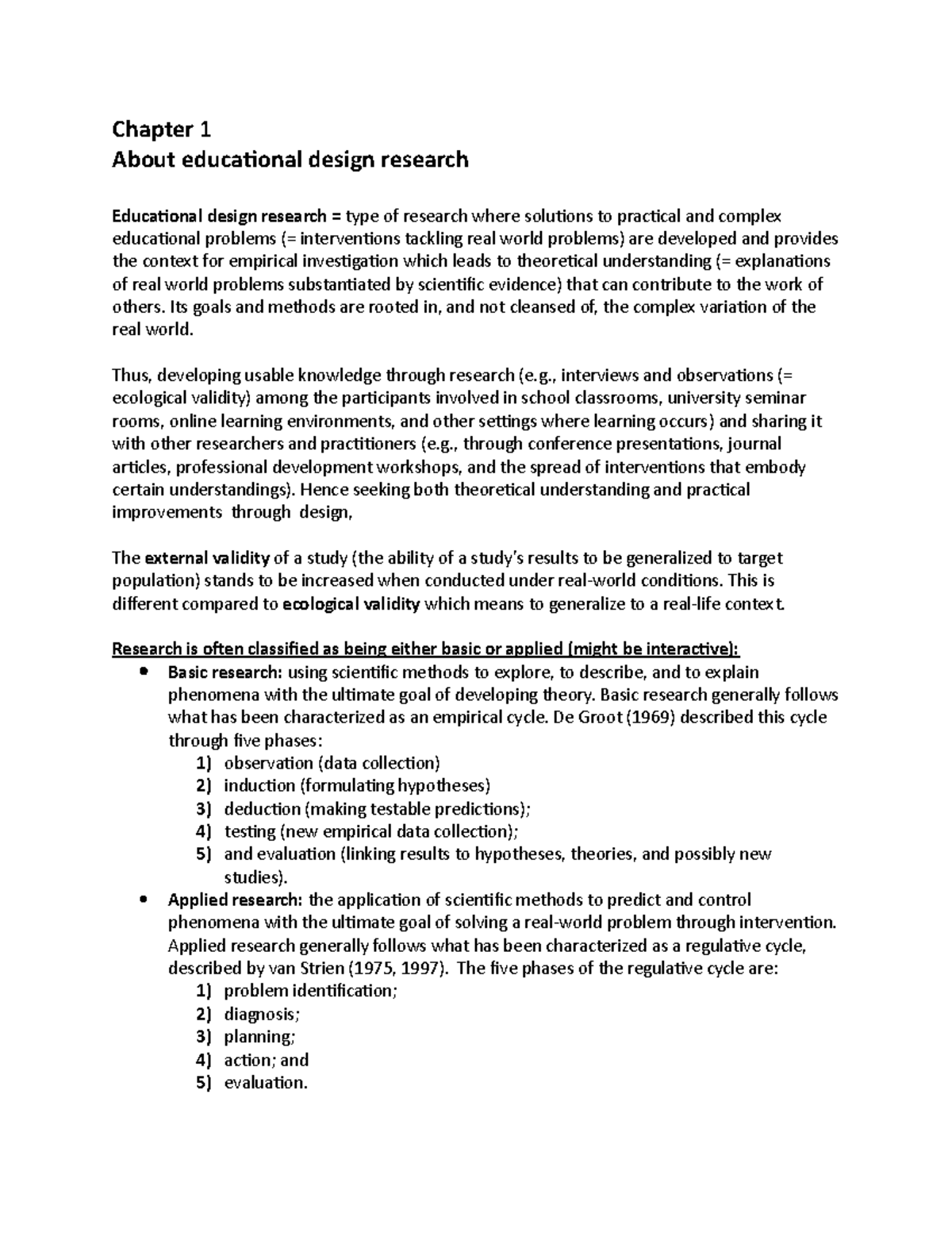 Conducting Educational Design Research Summary - Chapter 1 About ...