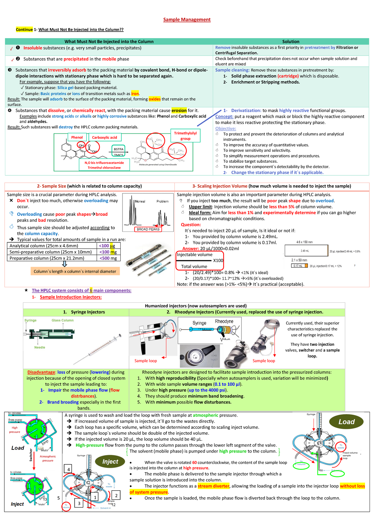 Licture 4 applied - 5 Sample Management Continue 1- What Must Not Be ...
