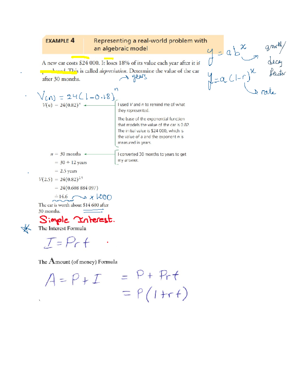 Chapter 4 Take up questions - EXAMPLE 4 Representing a problem with an ...