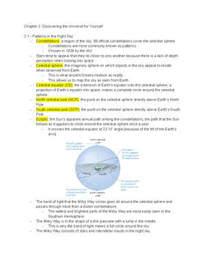 Lecture Notes (Astronomy) - xLecture Notes August 23, 2022 Lecture 1 ...