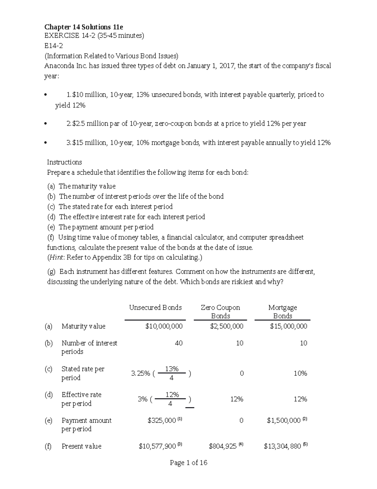 CH 14 solution intermediate aoounting Canadaian - Sb/Actg 5210 - Yorku - Studocu