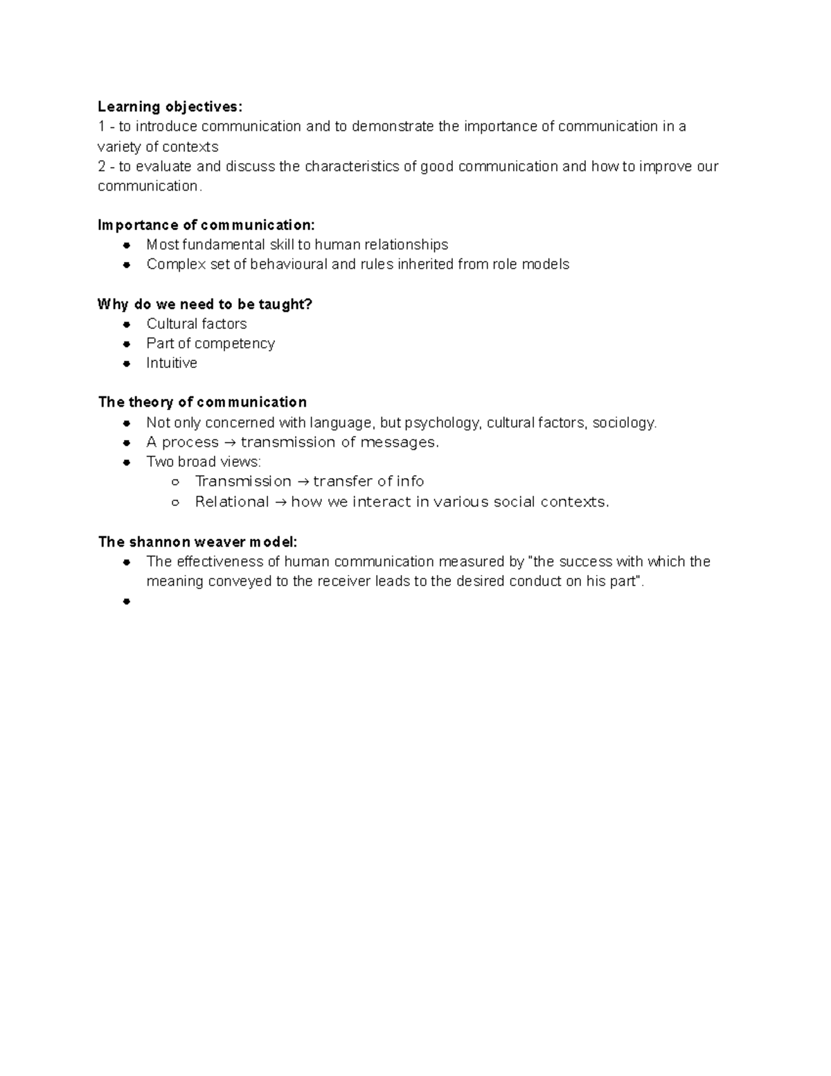 Week 3 lecture - professional communication - Learning objectives: 1 ...