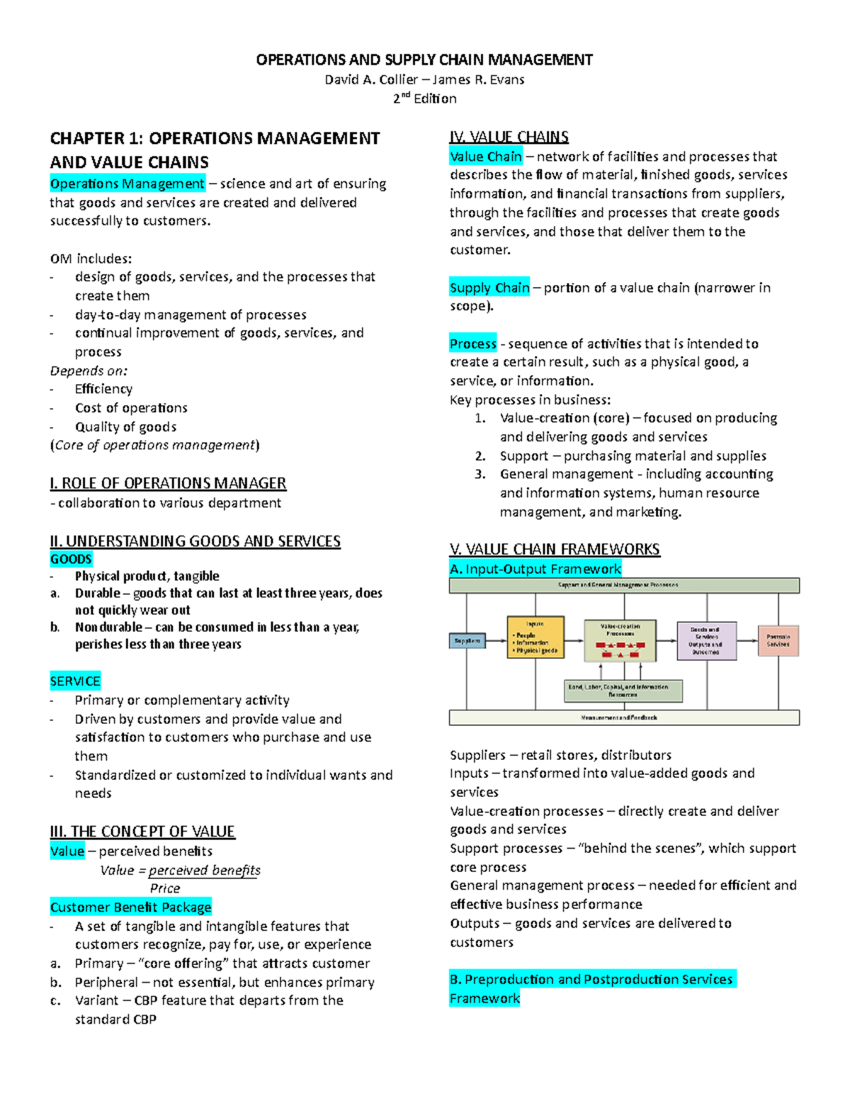 Operations Management - David A. Collier – James R. Evans 2 nd Edition ...