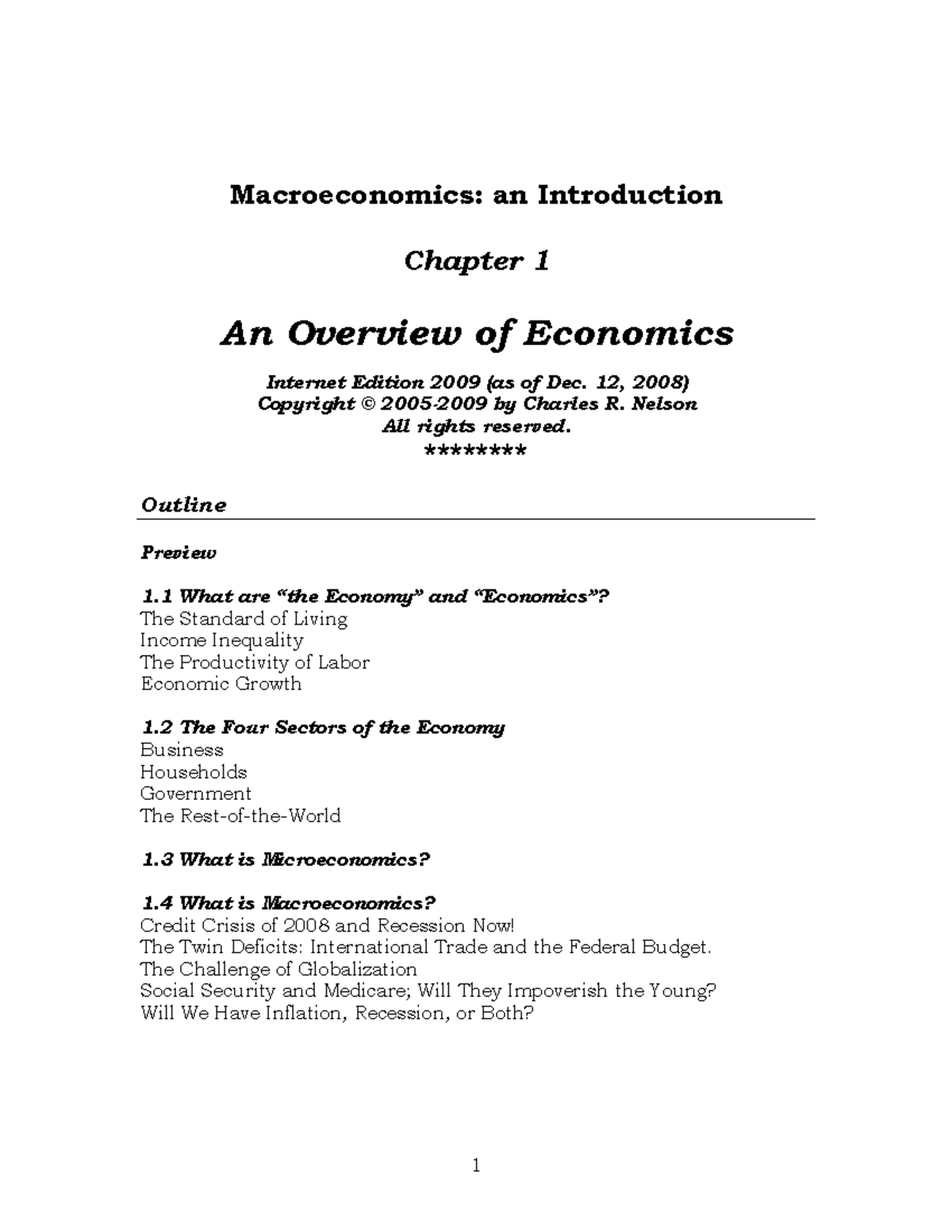 Chap01 - this is an introduction to economics, subject matter of ...