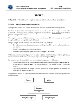 Ch05 Héritage et Polymorphisme - Année Universitaire 2022 / 2023 SMI 5 Chapitre 05 Héritage et ...