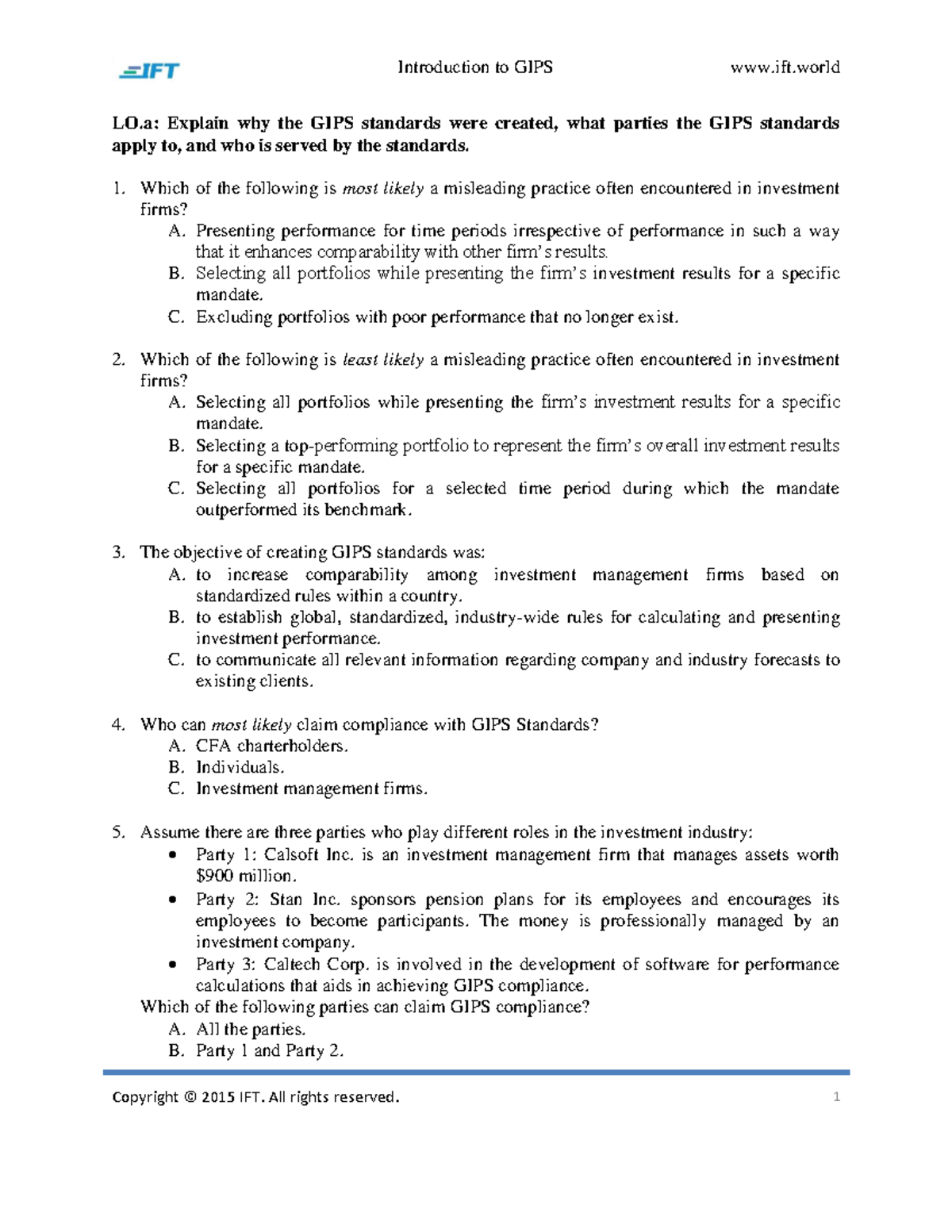 R04 Introduction to the Global Investment Performance Standards (GIPS ...