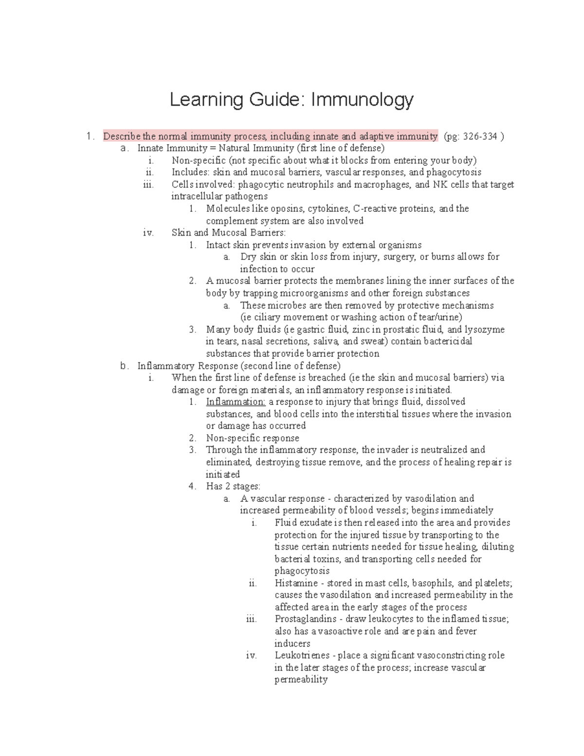 Med Surg Module 2 - This is the learning objectives to help study for ...