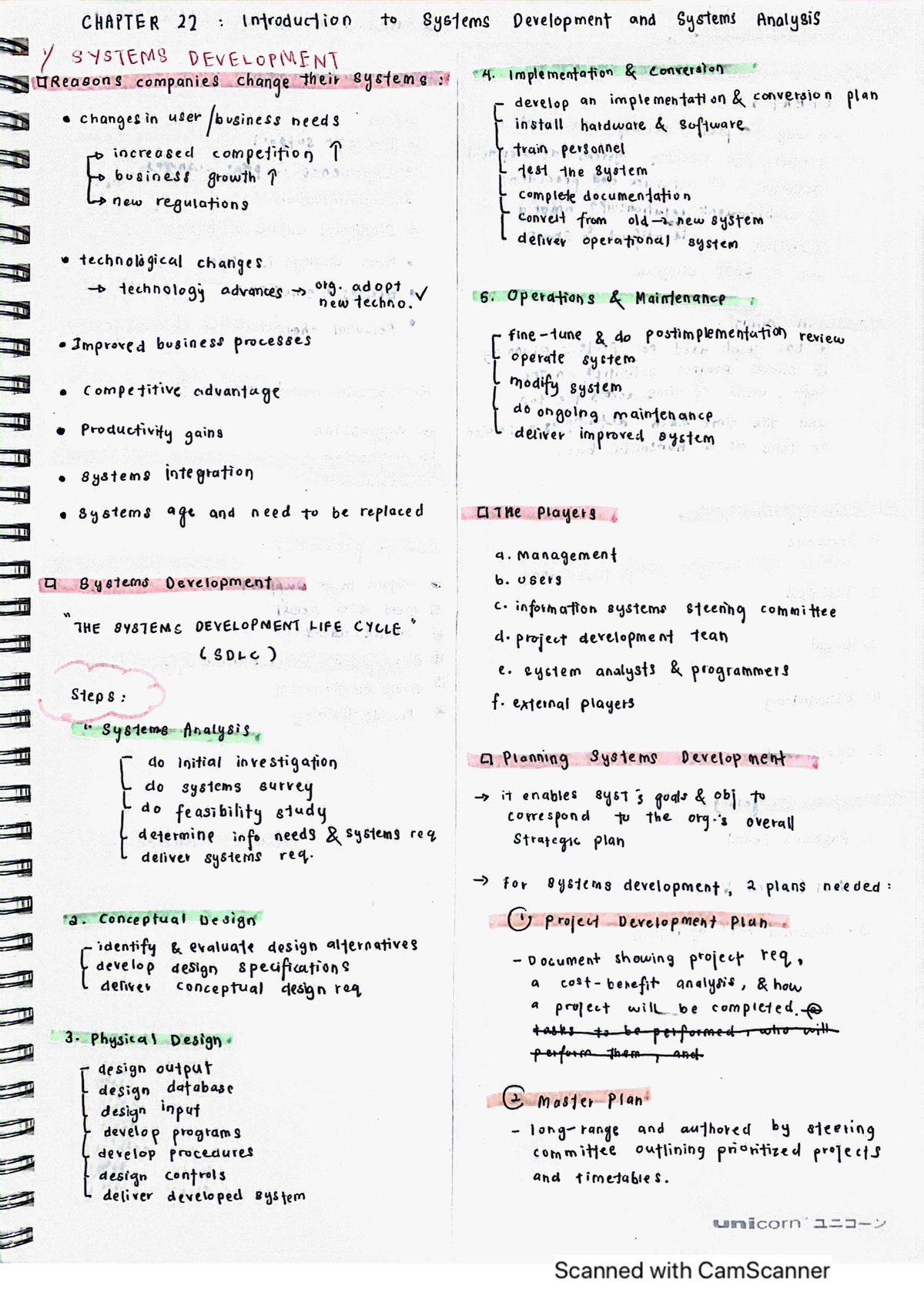 Shortnotes CHAPTER 22 - Accounting System Analysis and Design - Studocu