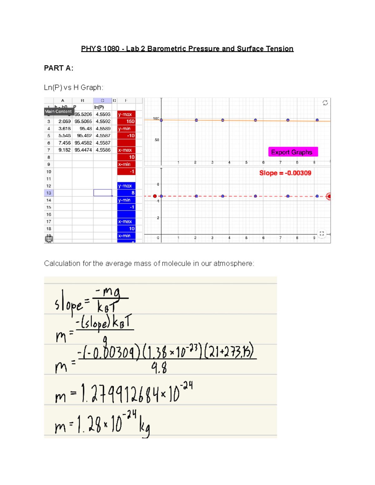 Lab 3 - Barometric Pressure and Surface Tension - The soap appears to ...