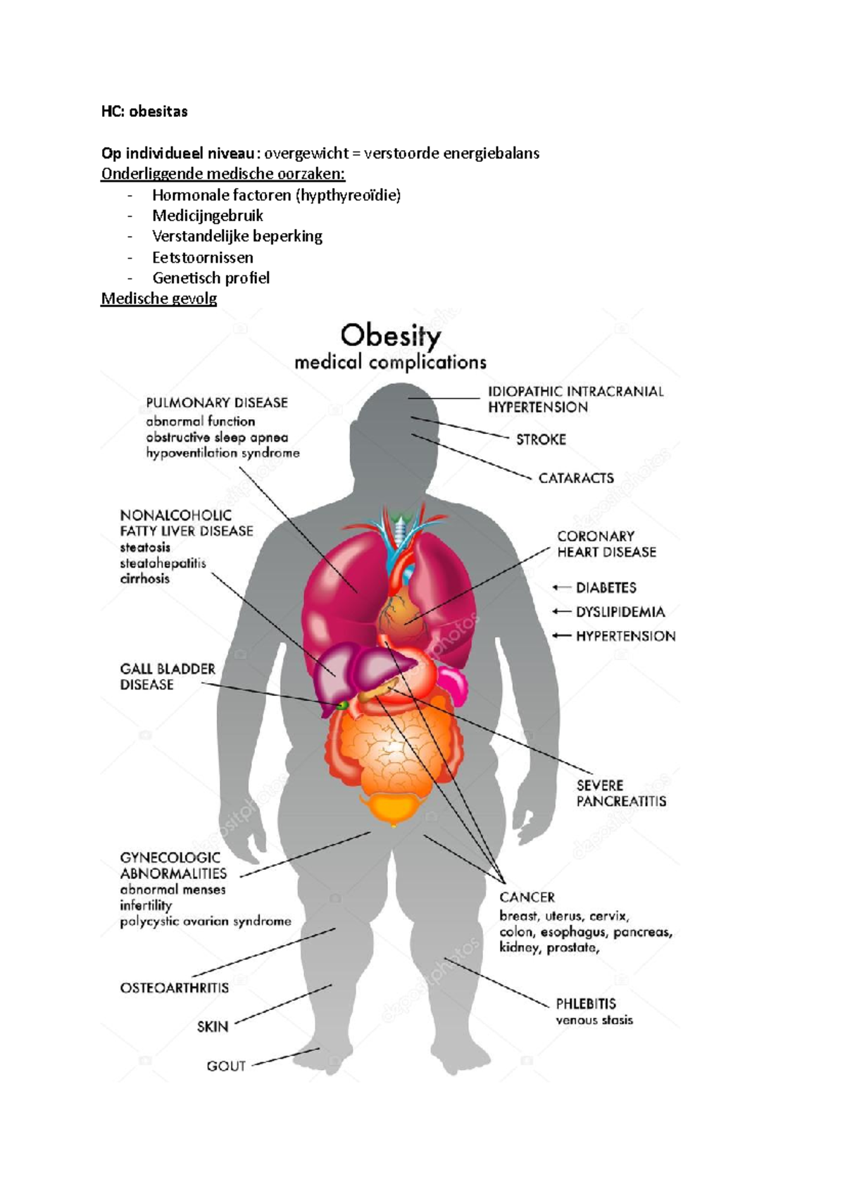HC oorzaken obesitas OVV1 w6 - HC: obesitas Op individueel niveau ...