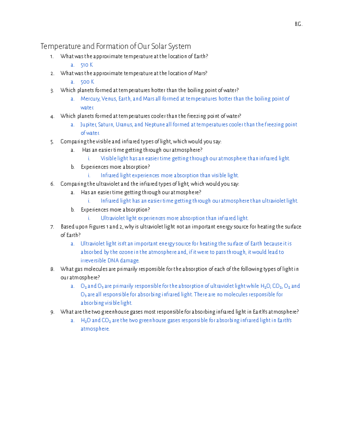 Module 5 Activity 1 - Solar System Formation + Greenhouse Effect - B ...