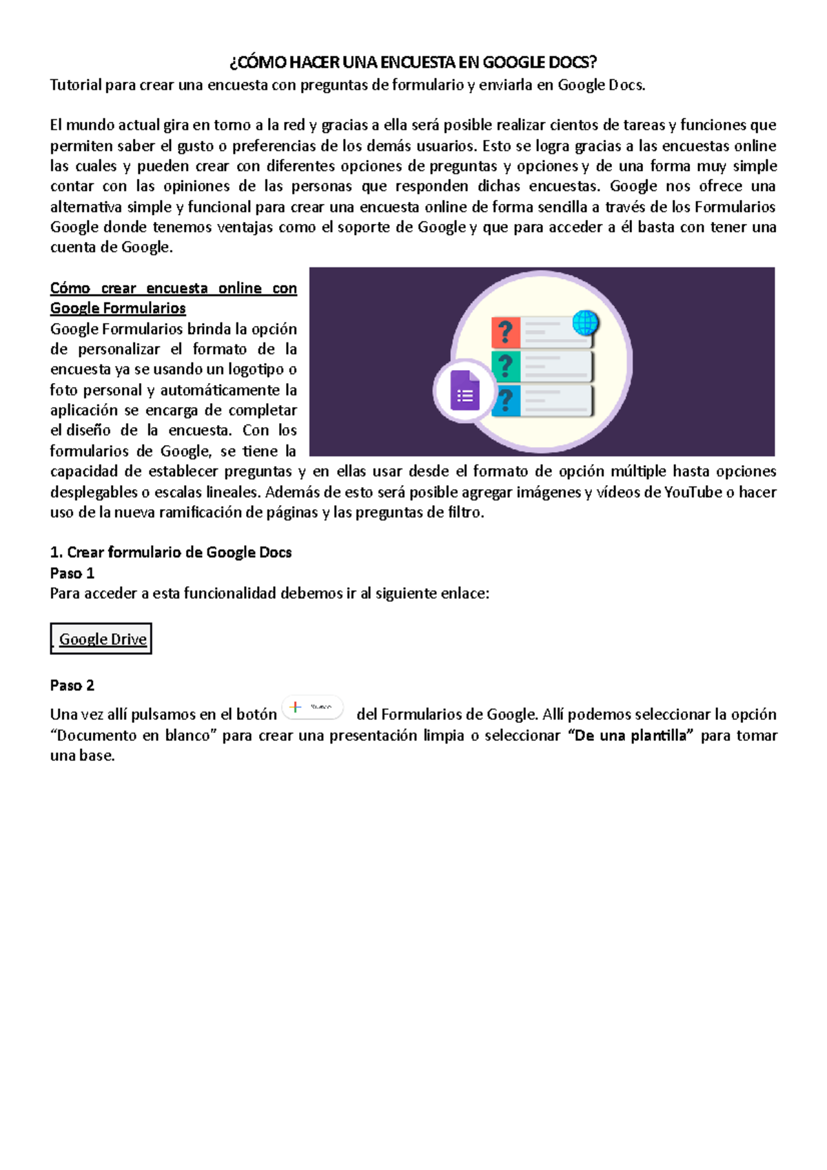 Encuesta con Google Form - ¿CÓMO HACER UNA ENCUESTA EN GOOGLE DOCS ...