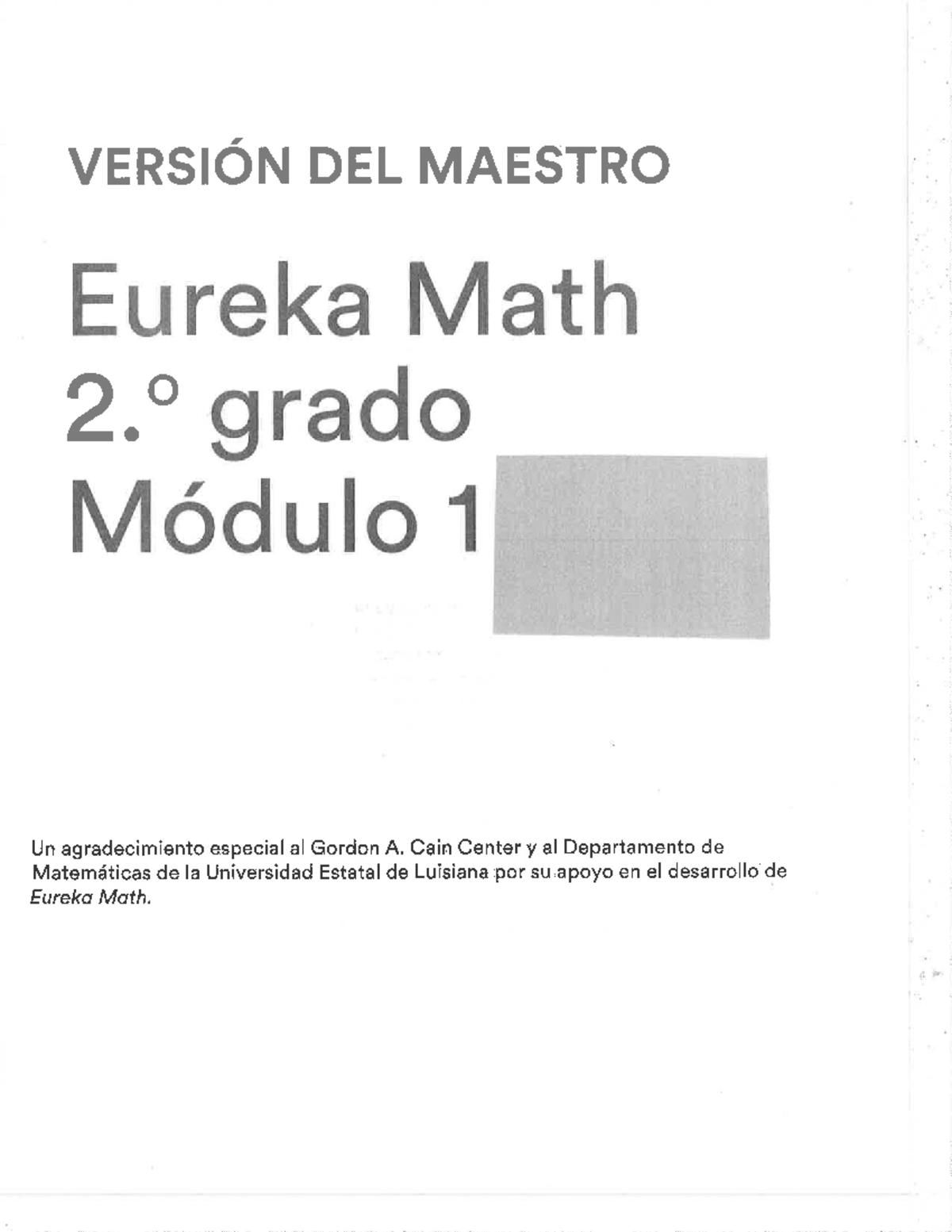 Grade 2Module 1Teacher Spanish - VERSIÓN DEL MAESTRO Eureka Math grado ...