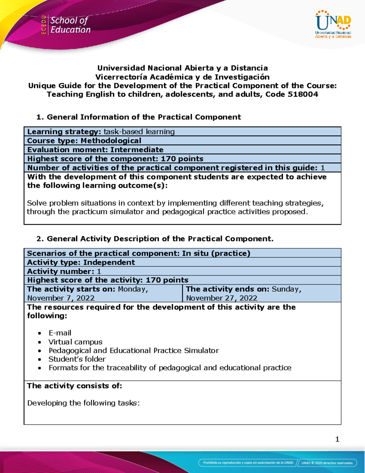 Guide for the Development of the Practical Component - Unit 3 - Task 4 ...