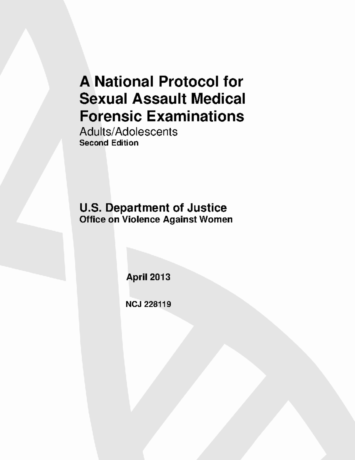 3. A National Protocol for Sexual Assault Medical Forensic Examinations ...