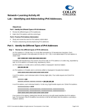 1358 Collin College Cl C03 - IP Class "C" Network Borrow 4 bits - **255 ...
