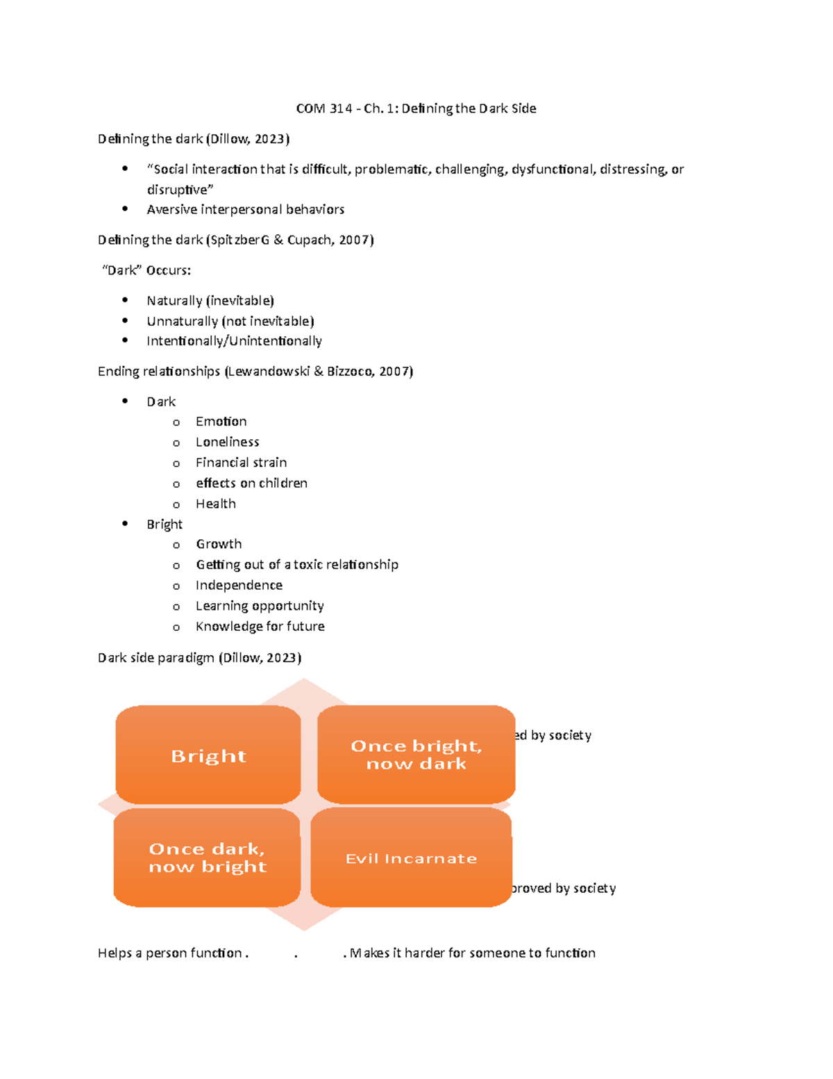 1 12 COM314 Lecture Outline Defining Dark - COM 314 - Ch. 1: Defining ...