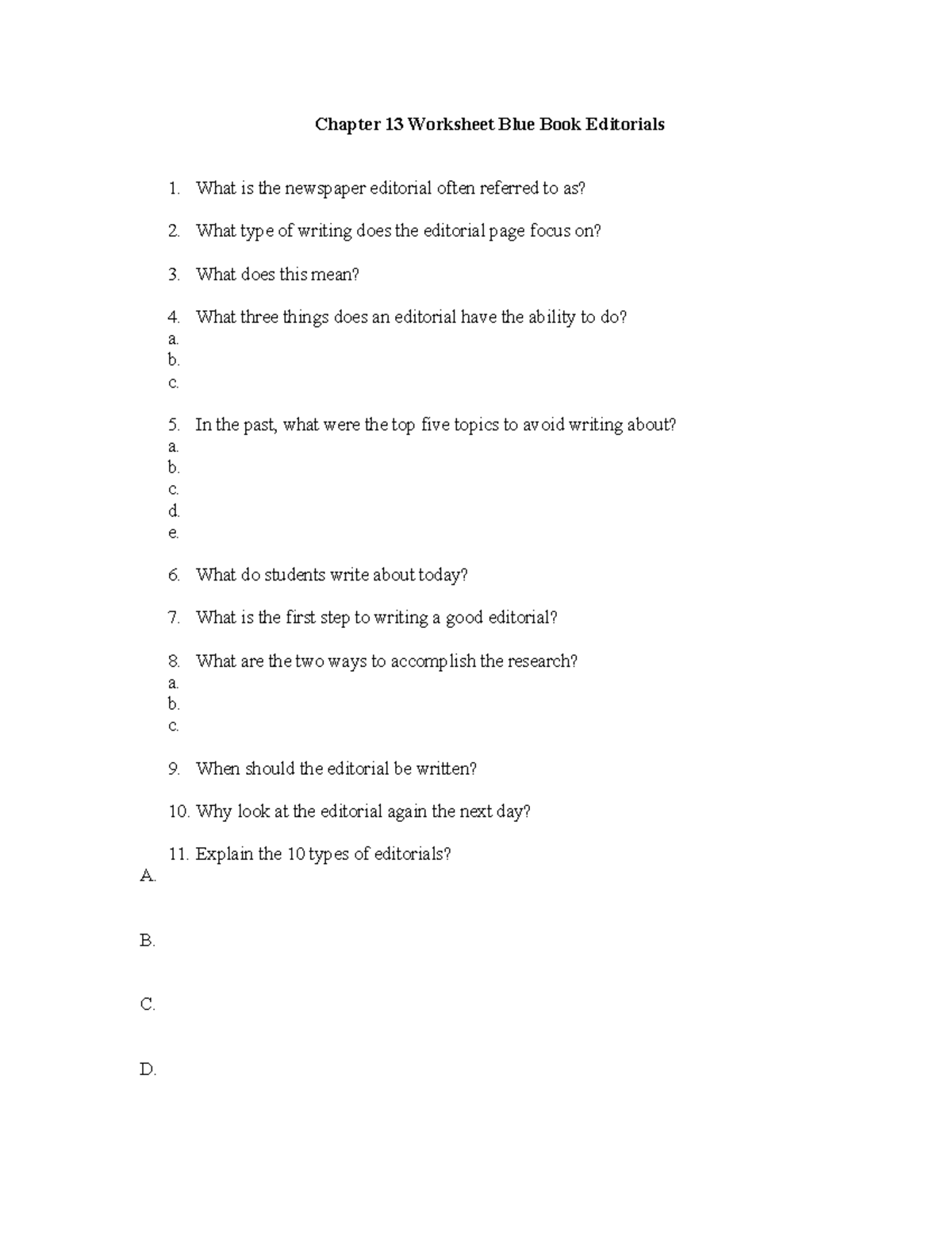 Chapter+13+Worksheet+Editorials - Chapter 13 Worksheet Blue Book ...