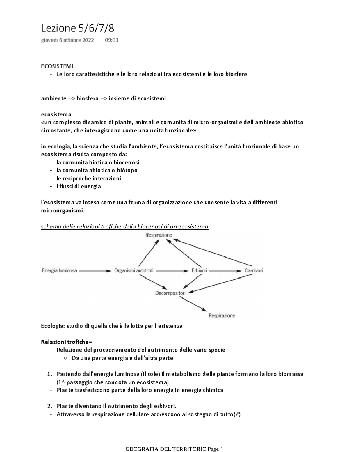 Lezione 5-6 - appunti presi in classe con integrazione di slide ...